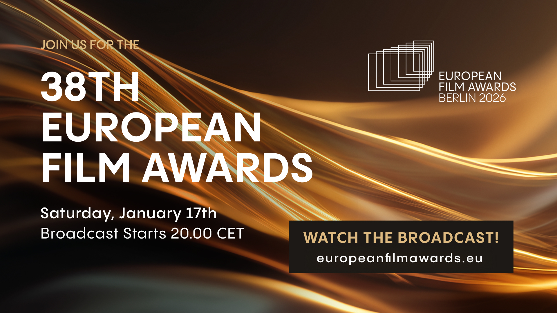 Watch the European Film Awards 2026 livestream on our website ...
